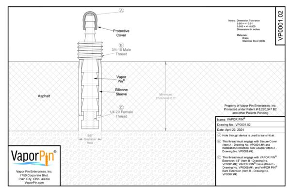 Vapor Pin® Product Documentation and Manuals